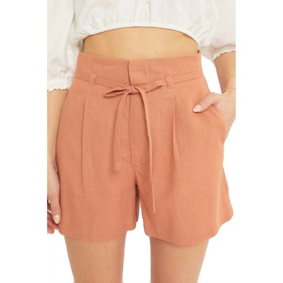 Wishlist | Shorts | New Wishlist The Cecily Linen Shorts In Clay | Poshmark